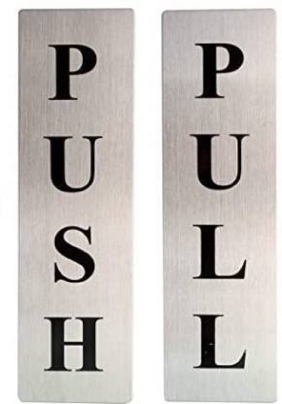 SHREEJI ENTERPRISE Push & Pull Metal Signage Board Emergency Sign Price ...