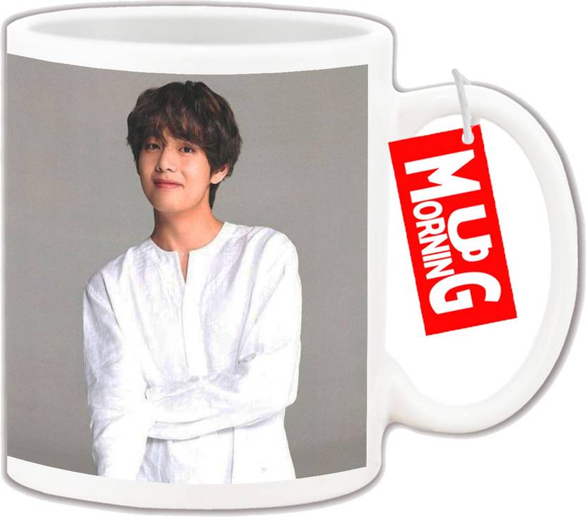 Mug Morning BTS V in White Shirt -BTS V Ceramic Coffee Mug Price in ...
