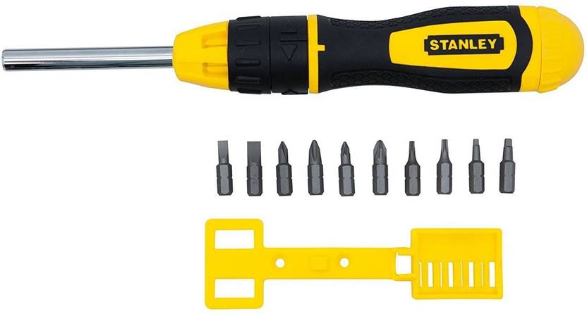STANLEY ratcheting type screwdriver set with combination 11 pcs bit set ...