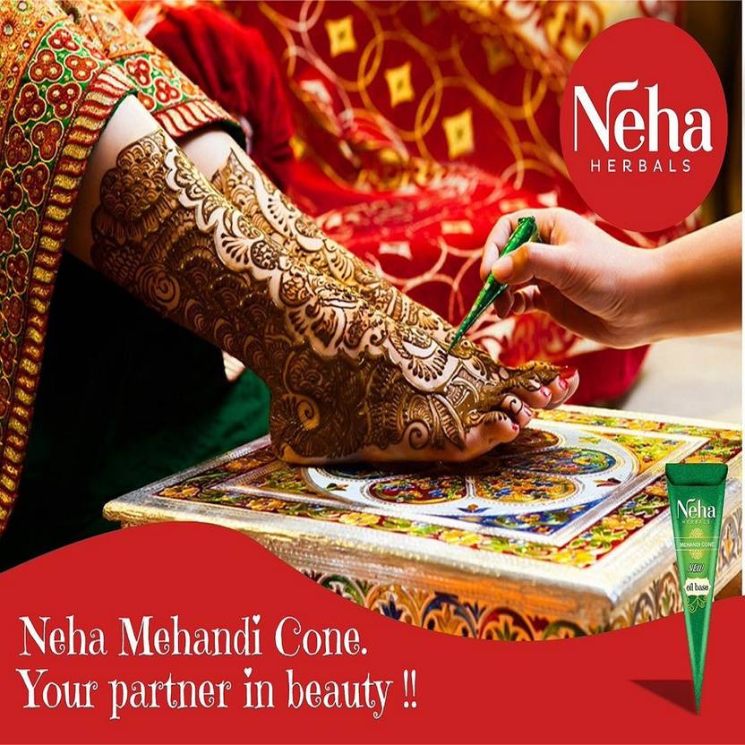Neha Pack of 12 Pcs Henna Cones Original Mehndi Cone (Beware of Fake ...