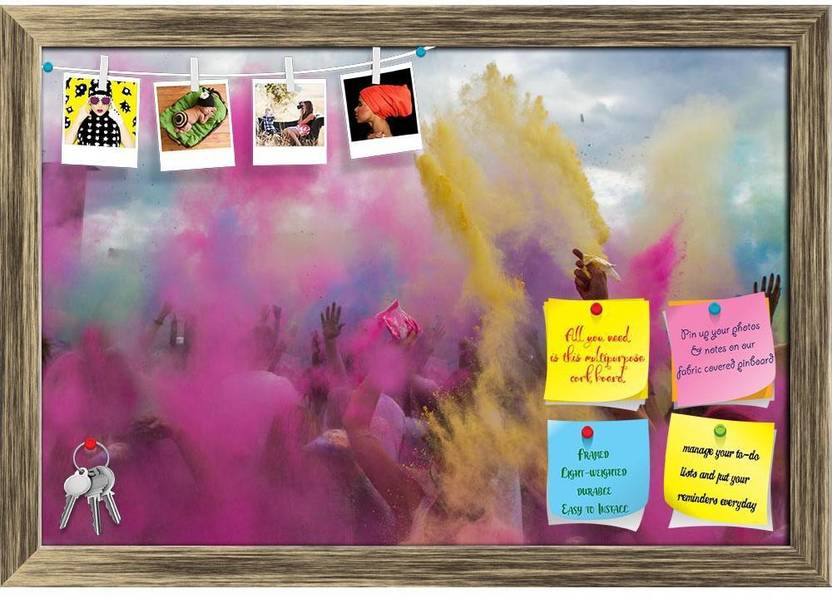 Artzfolio Holi Festival India Printed Bulletin Board Notice Pin Board ...