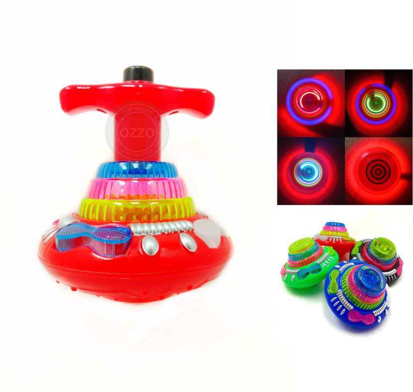Ozzo Flashing Light Up And Musical Spinning Top Toy For Kids / Large ...