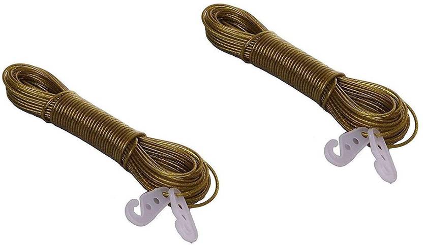 Vessel Crew 20 Meter PVC Coated Steel Anti-Rust Wire Rope Washing Line ...