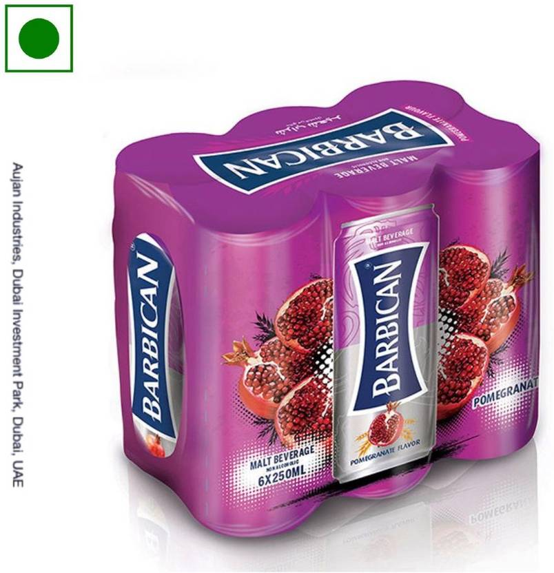 Barbican Pomegranate Flavoured Non-Alcoholic Beer with Authentic Taste ...