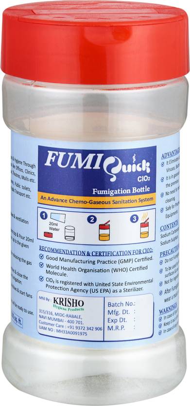 FUMI QUICK Fumigation Bottle An Advance Chemo-Gaseous Sanitation System ...