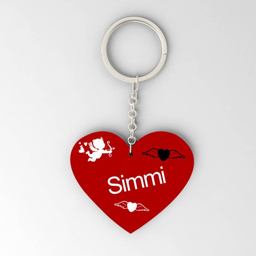 Gifts Zone - Simmi Name Beautiful Heart Shape Plastic Keychain Best ...
