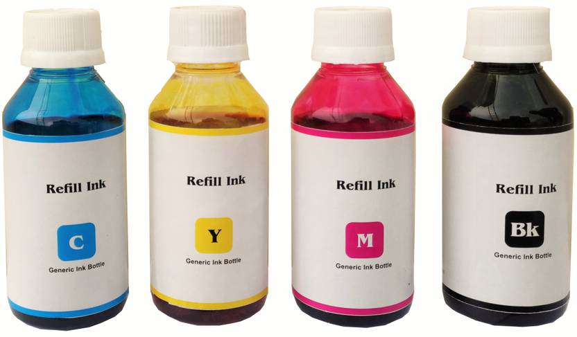 DotInk Canon Cartridge 4*100 ml Multicolor Refill Ink Compatible with ...