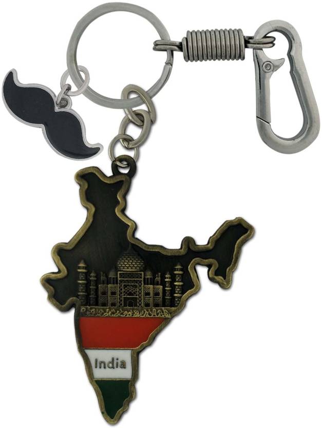 SHOKY LOOKS High quality Double Sided India Map Shaped Flag, Taj Mahal ...