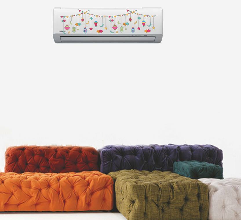 K2A Decor 25 cm Multi Color Decorative Air conditioner Sticker Self ...