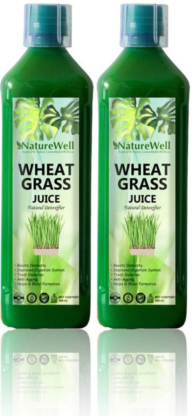 Naturewell Wheat Grass Juice 500 ml.Natural Juice for Building Immunity ...