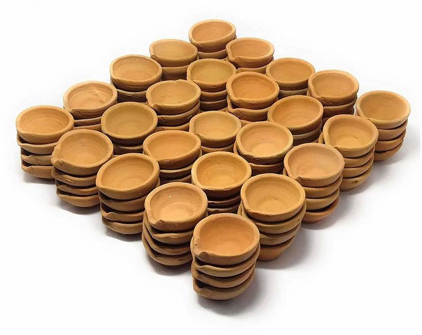 house of fun Traditional Diyas of Clay, for Festivals Decoration Gifts ...