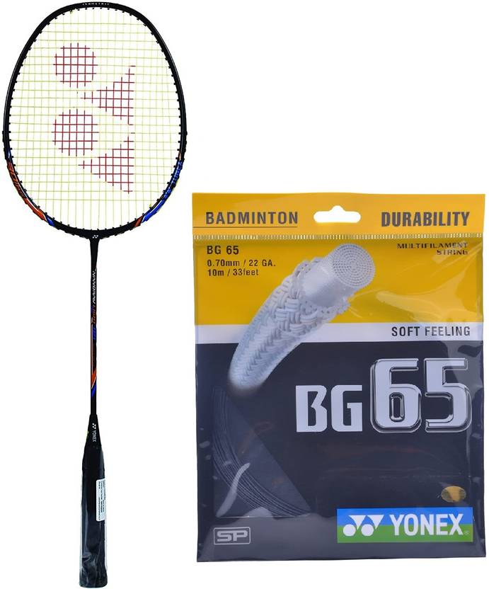 YONEX Nanoray Light 18i Strung Badminton Racquet & BG 65 String ...