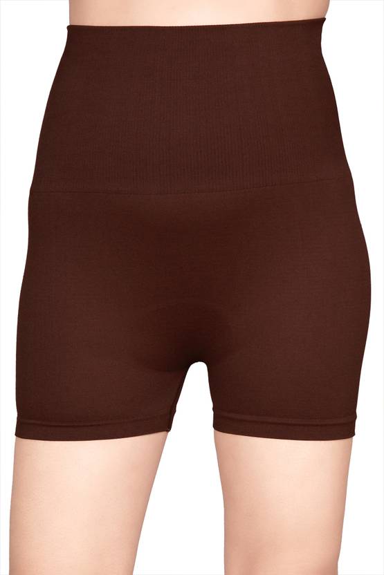 HOPZ Brown Color Microfiber Body Slim Shaper Tummy & Thigh Shaper for ...