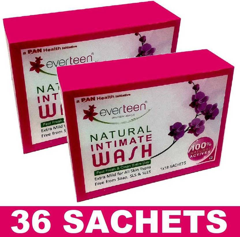 everteen Natural Intimate Wash Sachets for Feminine Hygiene in Women ...