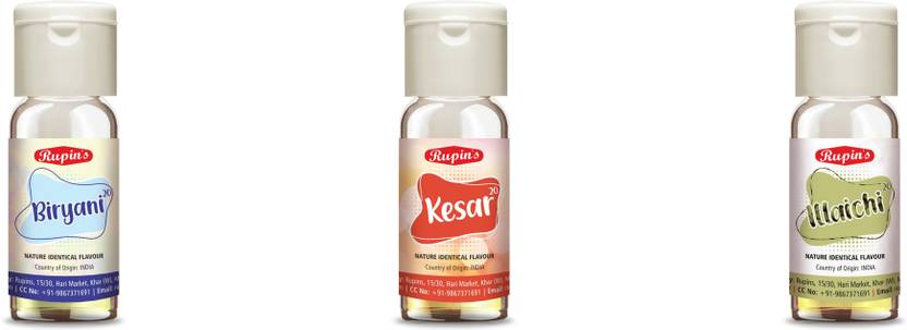 RUPINS BIRYANI PARADISE FLAVOUR ESSENCE PACK, BIRYANI, KESAR, ILLAICHI ...