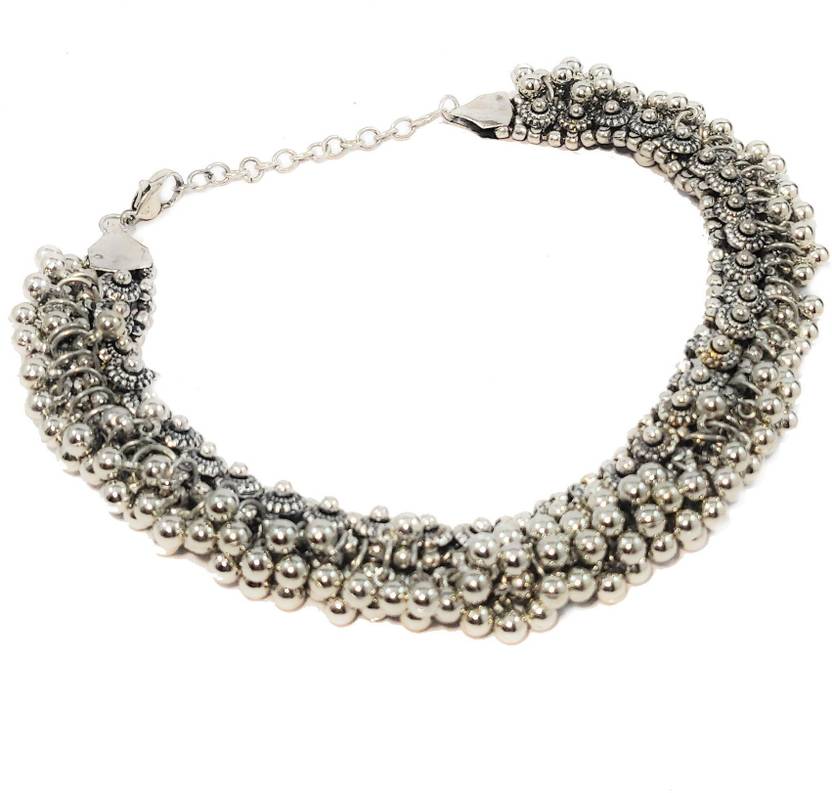 StyleSay Oxidised Silver, Alloy Silver Jewellery Set Price in India ...