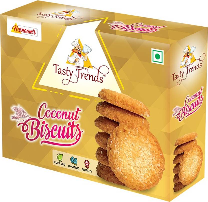 tasty trends COCONUT BISCUITS (PACK OF 4), 200gms x 4, 800gms Cookies ...