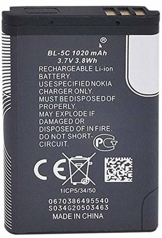 The original Mobile Battery For Nokia Nokia BL-5C Price in India - Buy ...