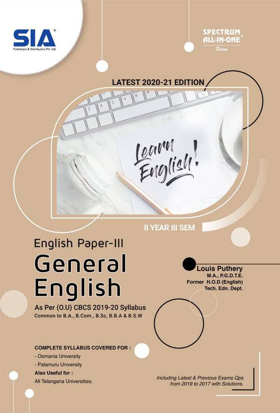 General English (English Paper-III) II-Year III-Sem (Common To B.A, B.Com, B.Sc, B.B.A, B.S.W ...
