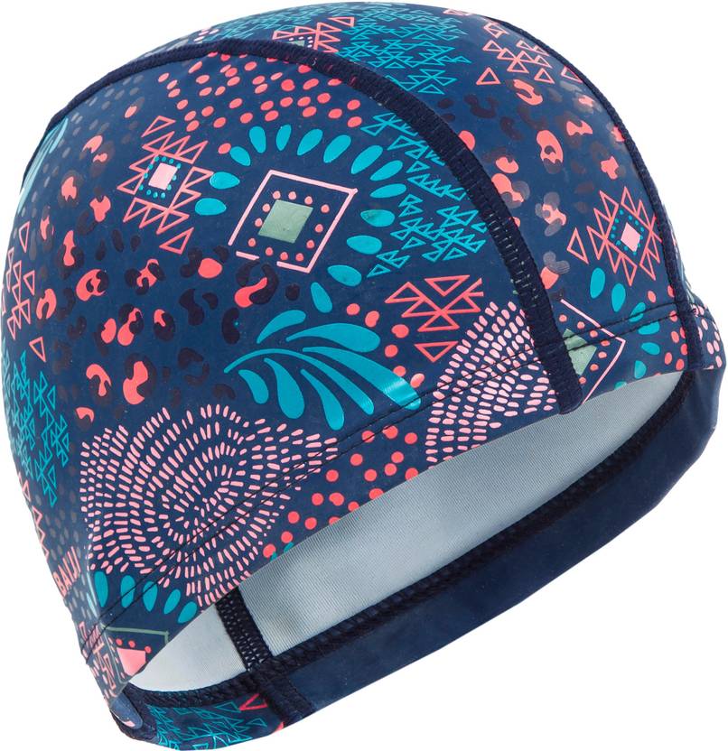 Nabaiji By Decathlon Swim Cap Silicone Mesh Size Large Printed Blue Pink Swimming Cap Buy