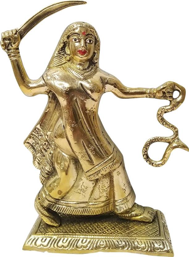 Vinayakmoorti Brass Mogal Mata Murti Panchdhatu Mogal Mata Idol Mogal