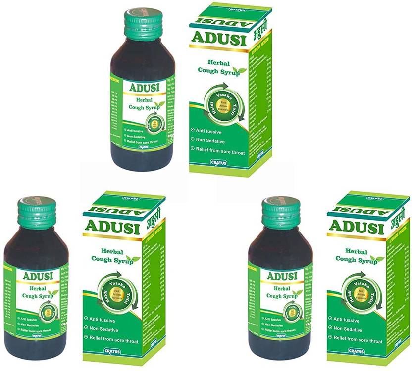 CRATUS Adusi Herbal Syrup for Cough Cold, Sore Throat, Flu with Haldi ...