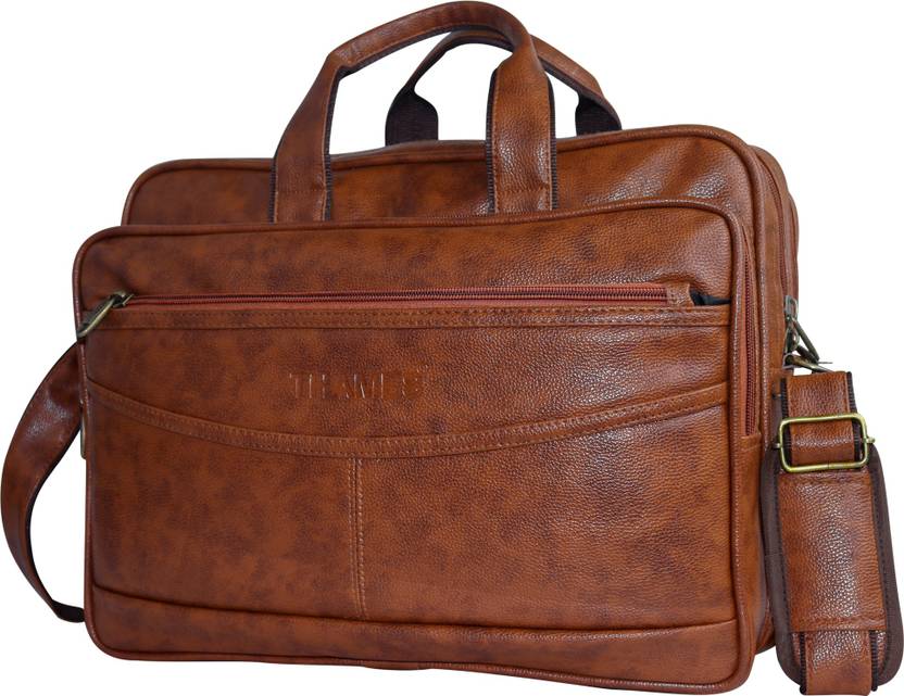 Flipkart.com | THAMES PU Leather Laptop Messenger Bag Adjustable and ...