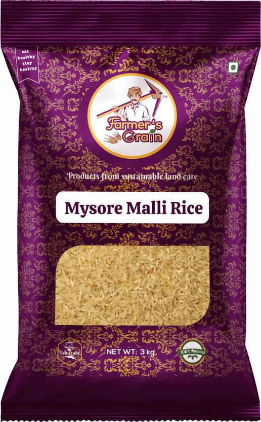 Farmers Grain Traditional Mysore Malli Rice (3 kg) Boiled Rice Price in ...