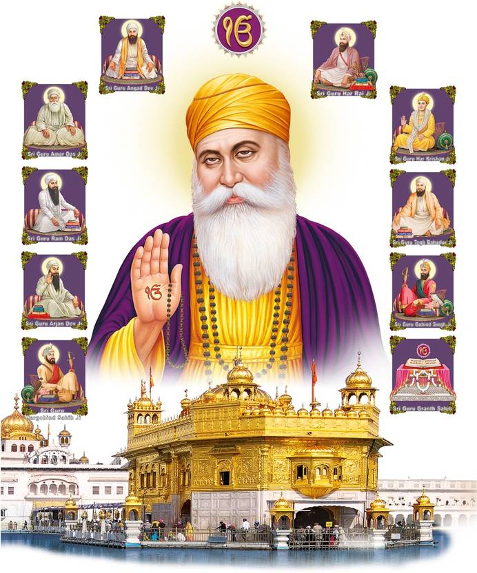 god & god's Satnam Waheguru Ji Wall Sticker 888 Medium Self Adhesive ...