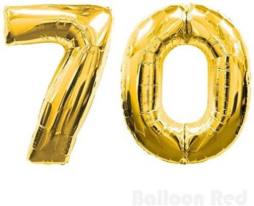 Flipkart.com | Number Solid 70 Giant Jumbo Helium Foil Mylar Balloons40 ...