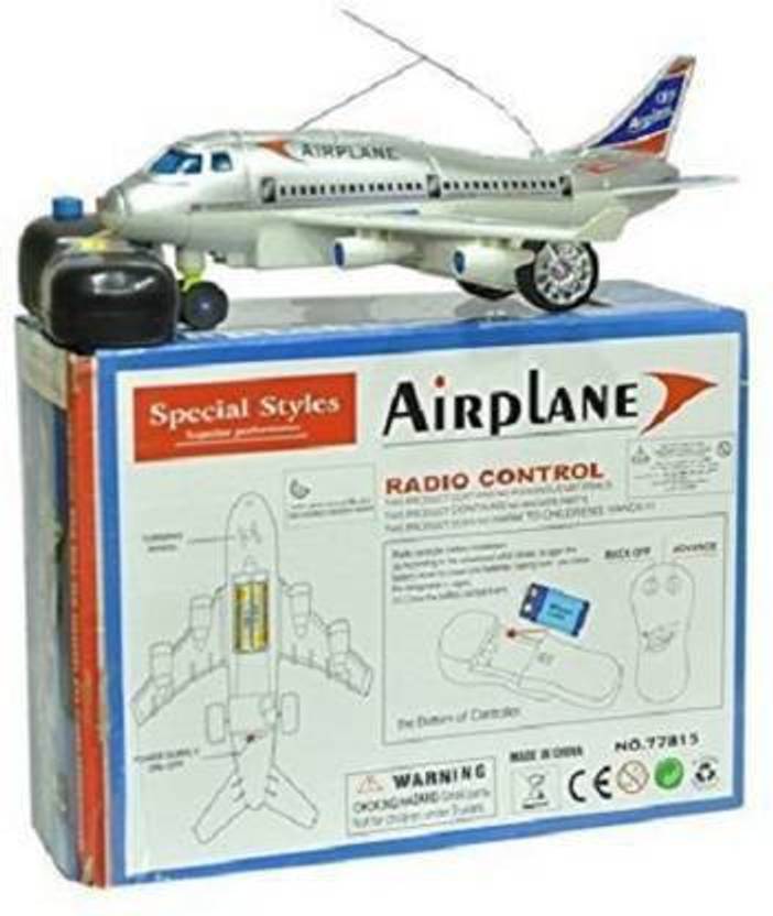 Tricolor Running Aeroplane with Remote Control (Multicolor) - Running ...