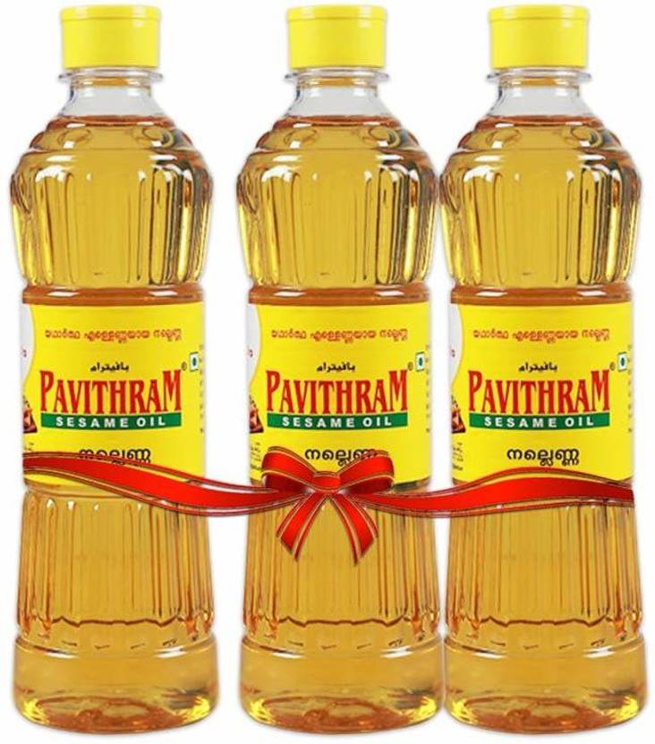 Pavithram Natural Cold Pressed Sesame Cooking Oil Combo Sesame Oil ...