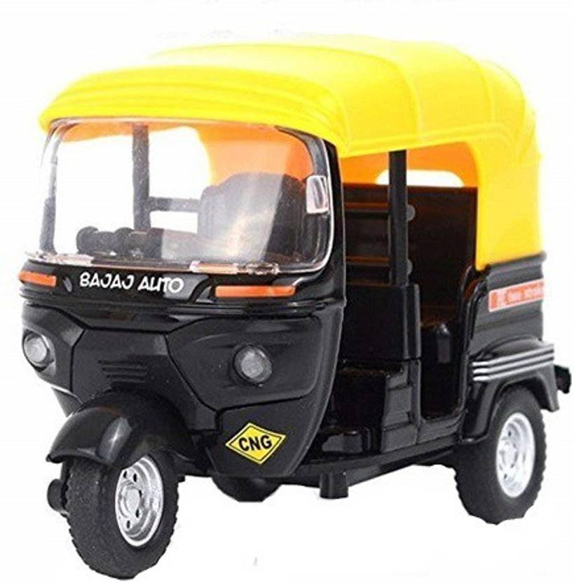 Barodian's Miniature CNG Auto Rickshaw Toy Model with Movable Handle ...