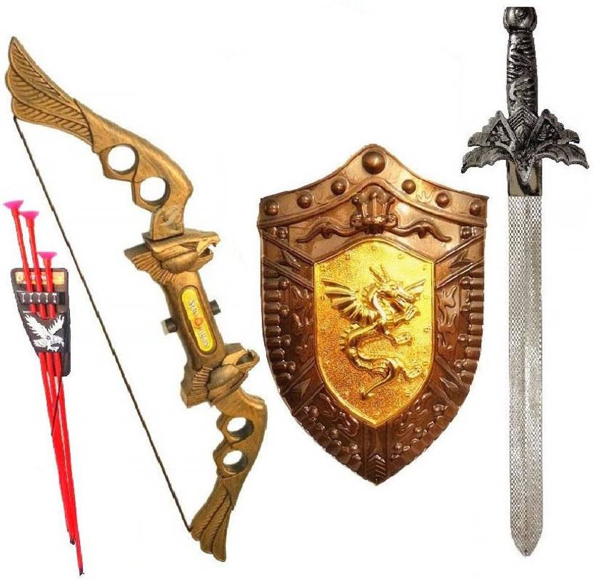 HALO NATION RRR Bheem Bahubali Warrior Set - Knight Fancy Dress for ...