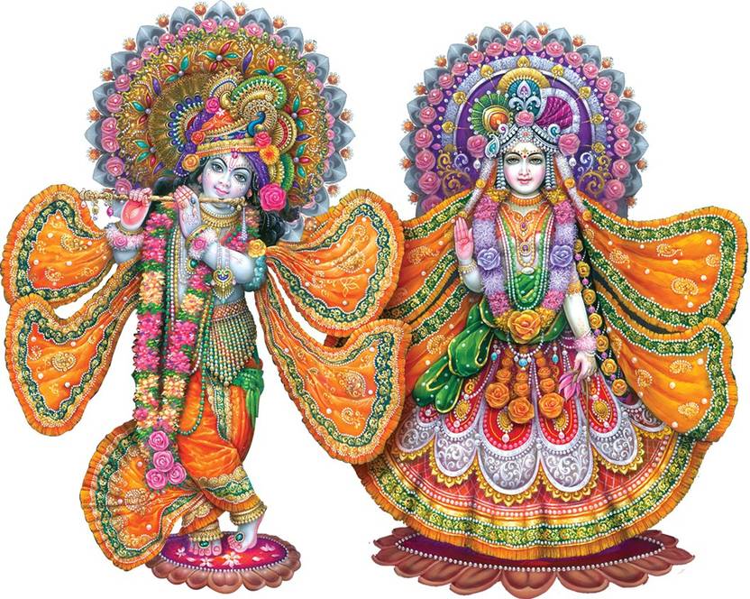 god & god's 51 cm Beautiful Radha Krishna Wall Striker 904 Self ...