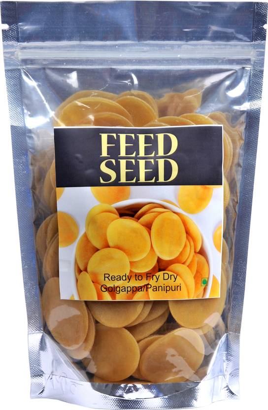 FeedSeed Ready to Fry Dry Golgappa ,500grams , Fryums Pani Puri Packet ...