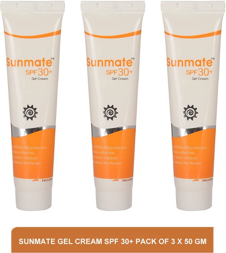 Sunmate Gel Cream SPF 30+ - best sunscreen gel(pack of 3)50g - SPF SPF ...