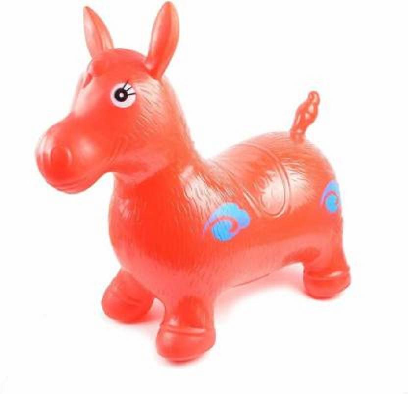 KENZAI Inflatable Ride On Jumping Space Hopper, Ride-On Bouncy Animal ...