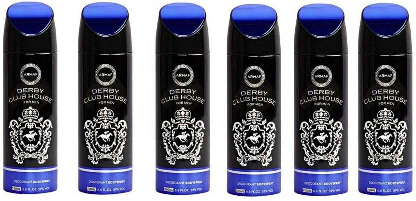 ARMAF Derby club house deodorant pack of 6 Deodorant Spray - For Men ...