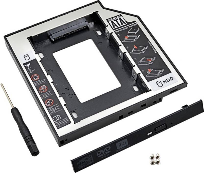 Stela 9.5mm Universal 2nd Hard Drive Bay Caddy For CD/DVD-ROM, Laptop 2 ...