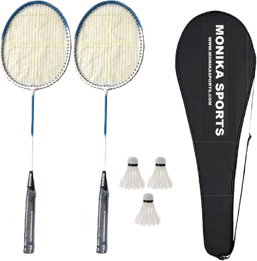 Monika Sports 2 pc Single Shaft Racquet With 3 Feather shuttle & 1 ...