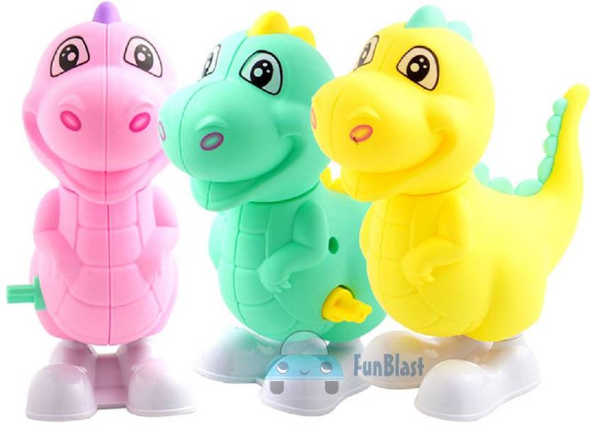 FunBlast Winding Dinosaur Toy for Kids, Cute Dinosaur Toy Set with ...