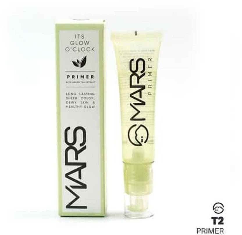 MARS Primer With Green Tea Extract -ITS GLOW O'CLOCK Primer - 30 ml ...