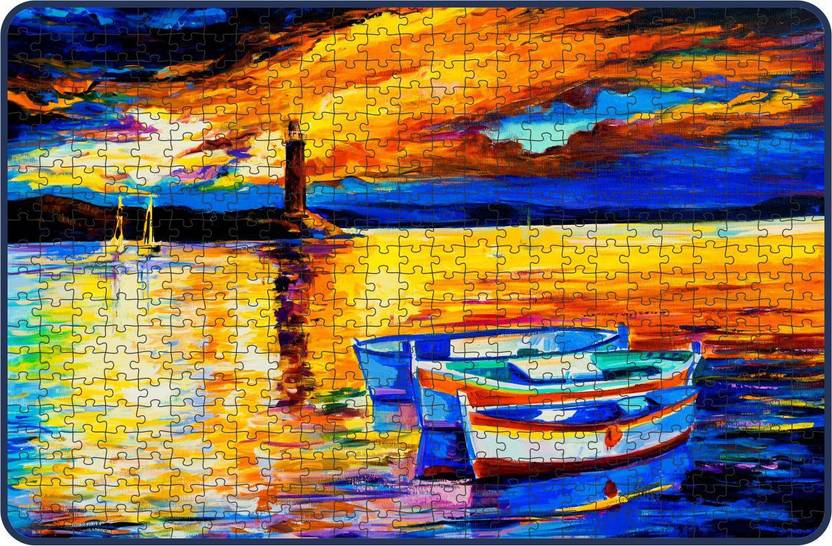 Webby Sunset Landscape Painting Jigsaw Puzzle, 500 pieces - Sunset ...