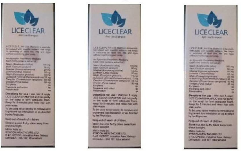 Leeford Lice Clear Shampoo (Pack of 3) - Price in India, Buy Leeford ...
