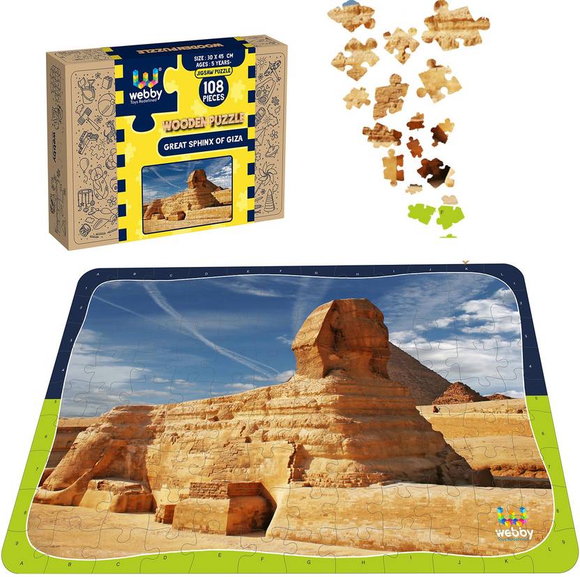 Webby Great Sphinx Of Giza Wooden Jigsaw Puzzle, 108 Pieces - Great ...