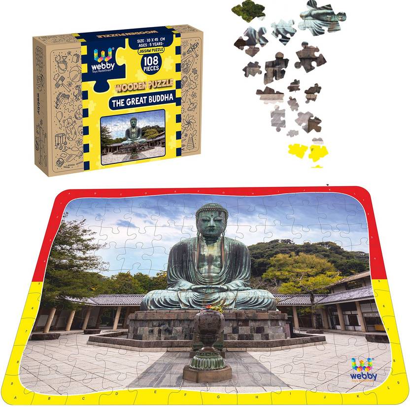 Webby The Great Buddha Wooden Jigsaw Puzzle, 108 Pieces - The Great ...