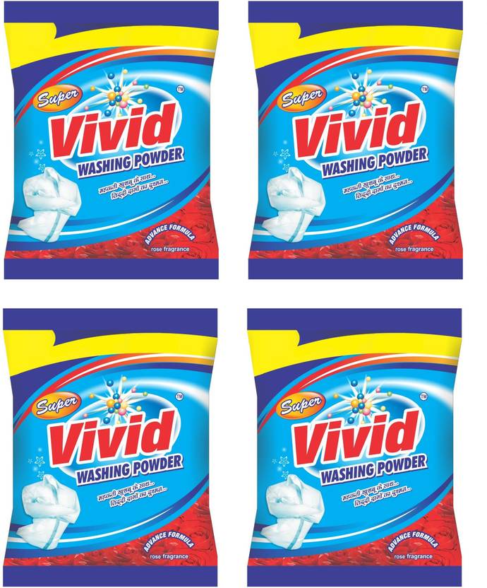 VIVID Super Washing Powder - 160 Gram (Pack Of 4) Detergent Powder 640 ...