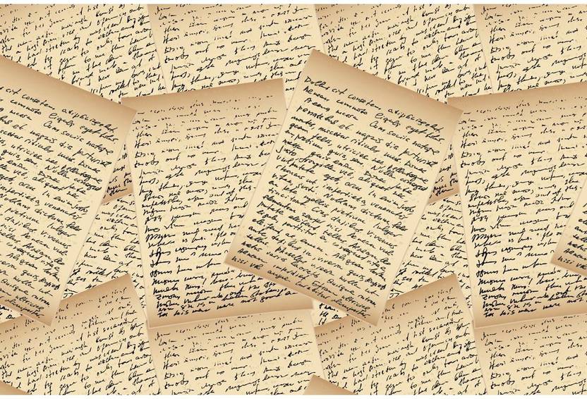 Artzfolio Vintage Handwriting Letter Art & Craft Gift Wrapping Paper ...