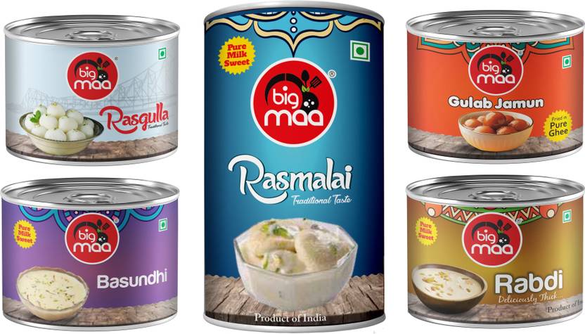 Big Maa Combo Set- Traditional Taste Rasmalai, Rasgulla, Basundhi ...